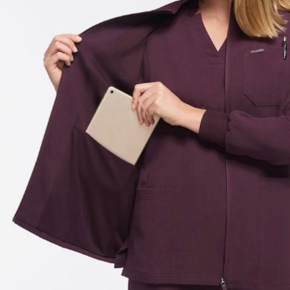 Jaanuu | Jackets & Coats | Womens Cosmic Brown Classic Scrub Jacket 2 ...